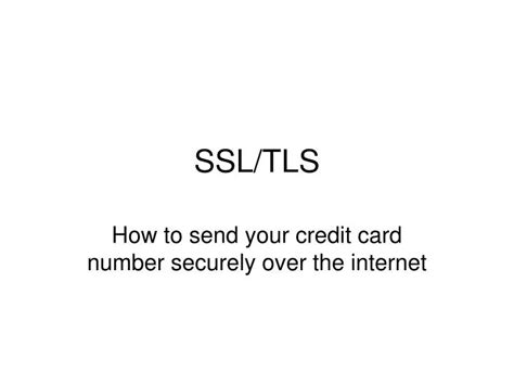 PPT SSL TLS PowerPoint Presentation Free Download ID