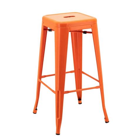 Orange Tolix Bar Stool Bargain Party Hire