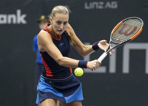 Kristina Mladenovic At Wta Upper Austria Ladies Tennins Tournament In