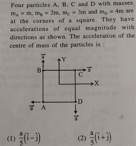 [answered] Four Particles A B C And D With Masses Ma M Mb 2m Mc 3m And
