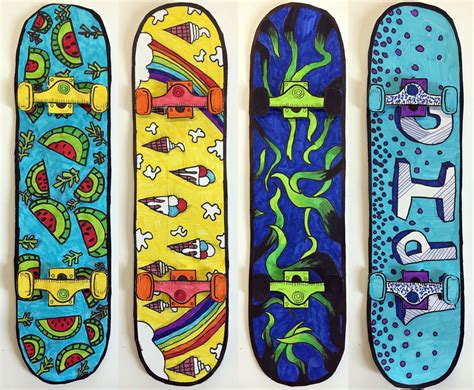 Skateboard Decks — Art Room Projects Skateboard Deck Art Skateboard