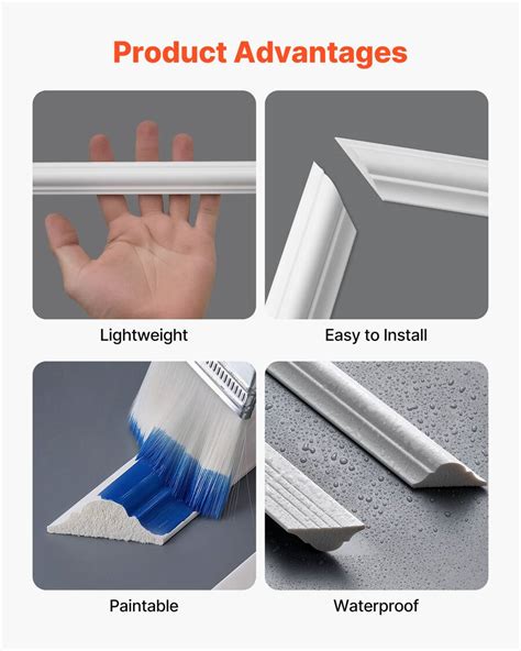 Vevor Wall Molding 3 Pack Wainscoting Panels Kit Lightweight