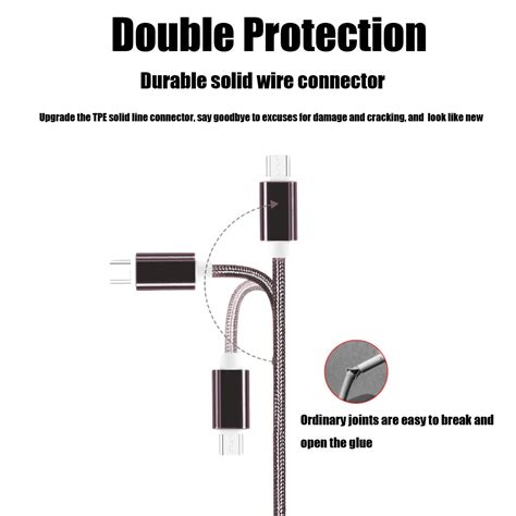 Micro Usb Cable 2m Fast Speed Charge Wire 1m Type C Data Transmission