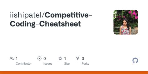 Github Iishipatelcompetitive Coding Cheatsheet