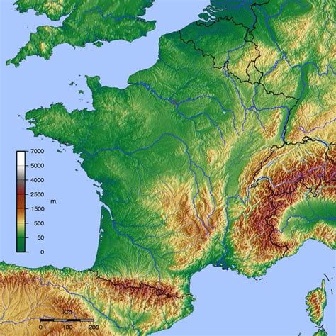 Topographical Map Of France Iles Kerguelen Géographie Royaume De France
