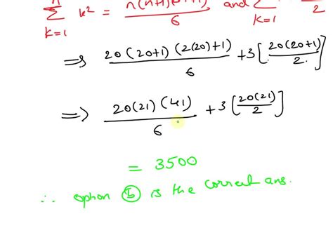 Solved Q4 The Value Of The Sum Kk 3 Using Standard Summation