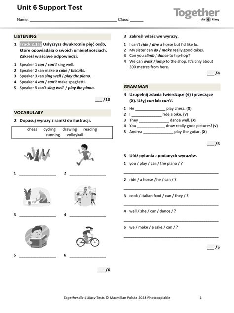 Together Kl4 U6 Unit Test Support Pdf
