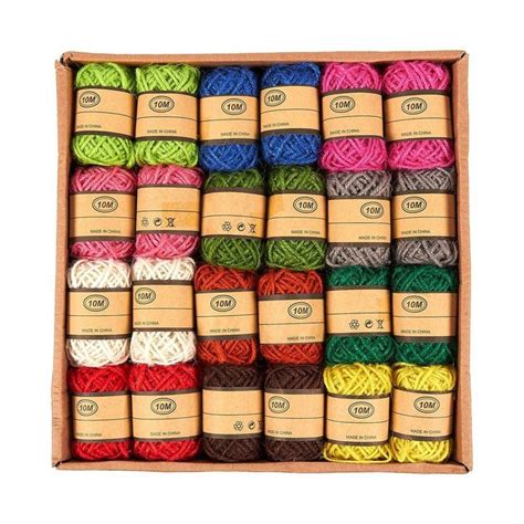 Juvale 24 Rolls Of 2mm Colored Twine String For Crafts T Wrapping 11 Yards Each 12