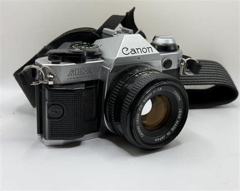 Canon Ae 1 Program Film Camera With 50mm Lens Etsy