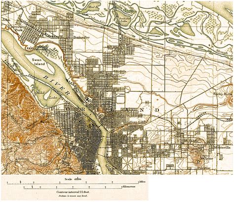 1897 Topographic Map Of Portland Oregon