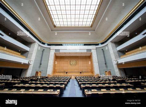 Geneva Switzerland 18 August 2016 The Assembly Hall In The Palais