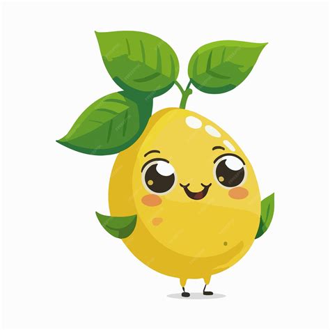 Vector Cute Lemon Cartoon Style Premium Ai Generated Vector