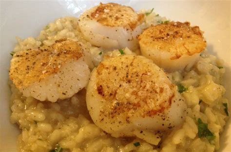 Seared Scallops Over Parmesan Risotto Bon Appetit