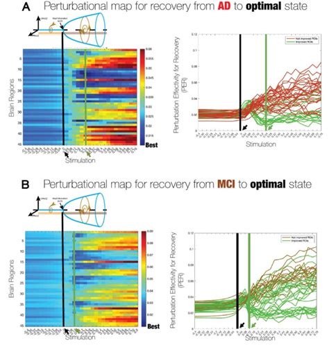 Results Of The Stimulation Protocol A Left Perturbation Brain Map