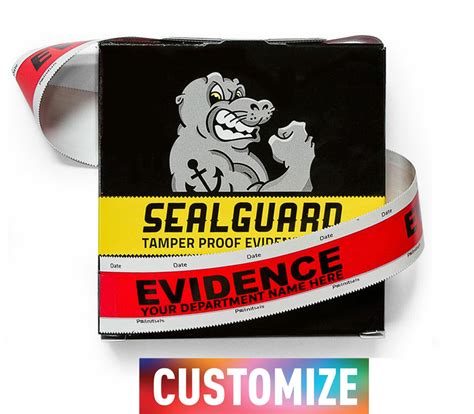 Custom Sealguard Signature Series Tamper Evident Tape Red With Double
