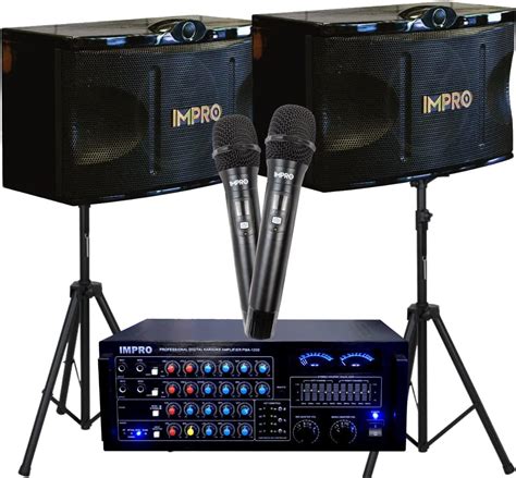 Impro House Party Karaoke System With Professional Mixing Amplifier 3 Way Vocal