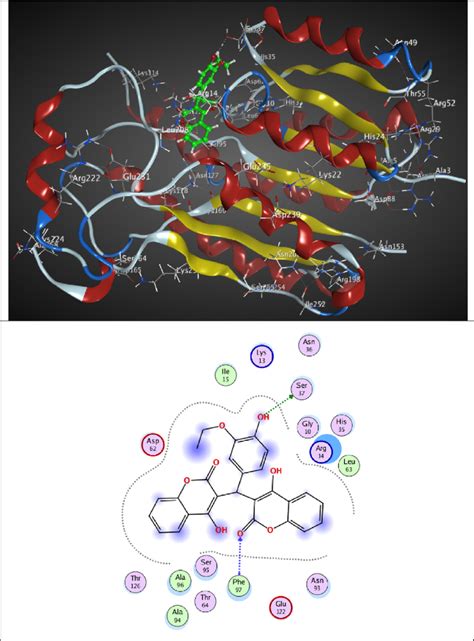 3d Best Pose Of 2a Ligand In Pteridine Reductase 1 3jq9 Target Enzyme Download Scientific