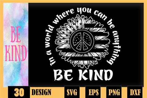 Be Kind Usa Flag Sunflower Graphic By Skinite · Creative Fabrica