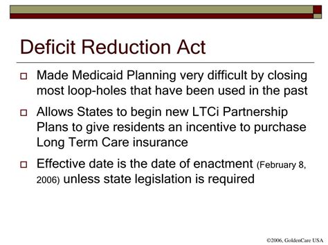 Ppt Deficit Reduction Act Of 2005 Powerpoint Presentation Free