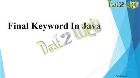 Final Keyword In Java Java Programming Object Oriented Programming