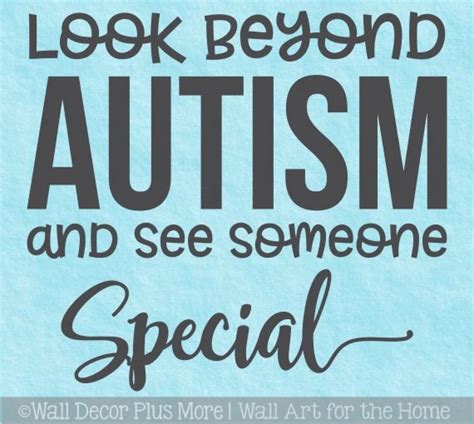 Supporting Autism Quotes Autism Support Wall Art Decal Love Doesnt