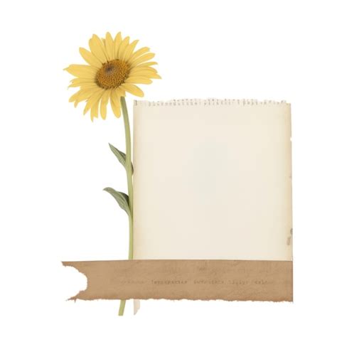 Sun Flower Sunflower Plant Paper Premium Ai Generated Image