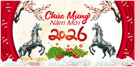 Mã 186387 Backdrop Happy New Year 2026 File Corel 26 Vnpikcom