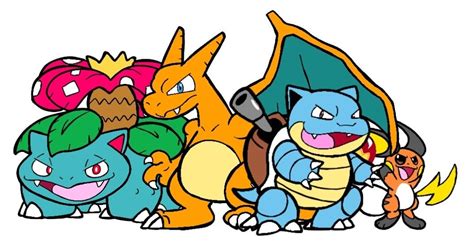 Pokemon Kanto Starters Evolved
