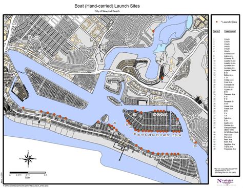 Mapa Del Complejo Costero De Newport Dunes