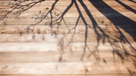 Wooden Texture Enhanced With Majestic Big Tree Shadow Background Tree