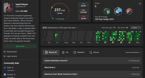Sayali Rahane On Linkedin 365daychallenge Leetcode Dailycoding Dsa