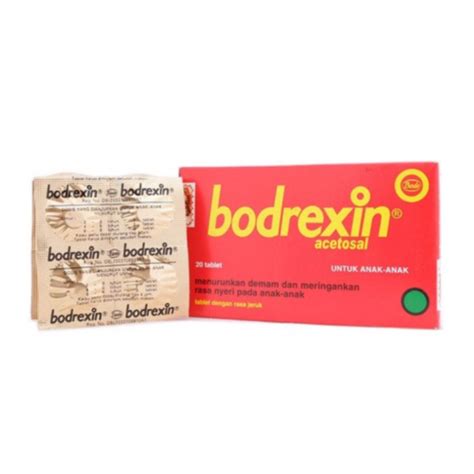 Bodrexin 80 Mg 20 Tablet Manfaat Kandungan Dosis Dan Efek Samping