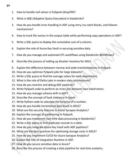 Dataengineering Ey Interviewquestions Pyspark Databricks Azure