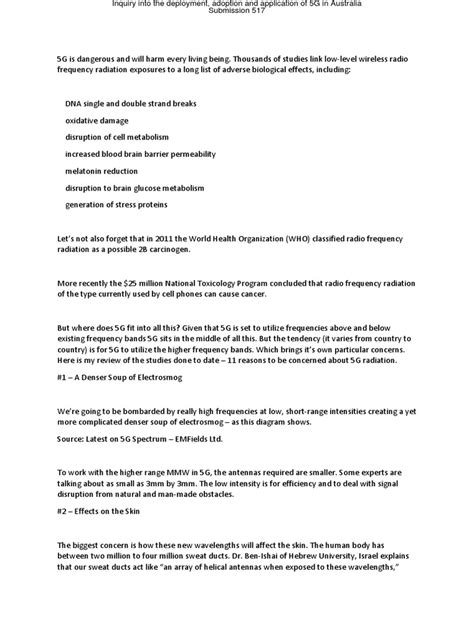 research about the dangers of 5g in australia pdf extremely high