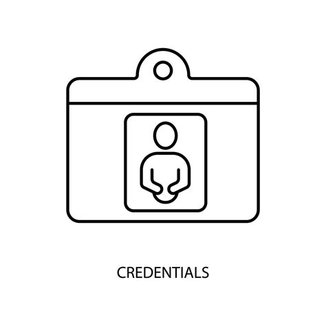 Credentials Concept Line Icon Simple Element Illustration Credentials