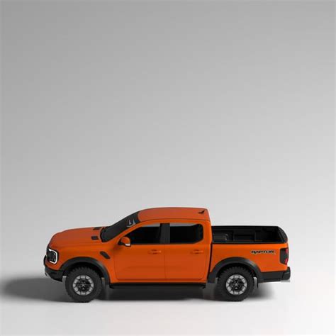 Ford Raptor 3d Model Orange