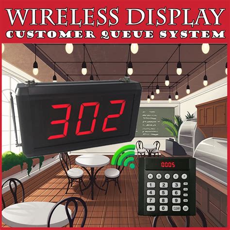 Bubble Tea Wireless Queue Management System 3 Digit Digital Call System