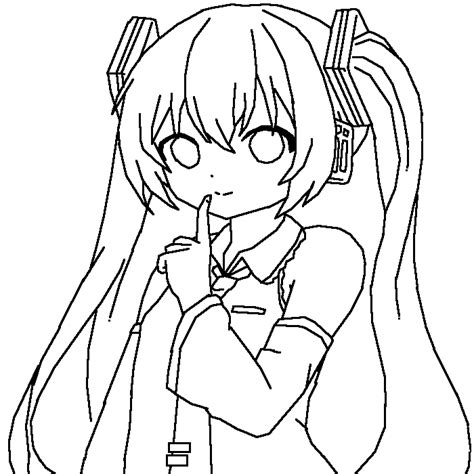 Pixilart Hatsune Miku Base By Luciixq