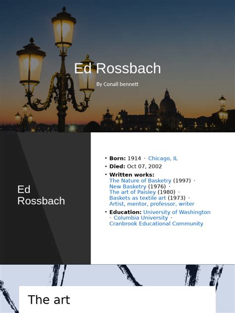 Ed Rossbach Pdf