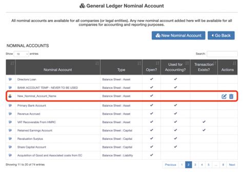 General Ledger User Guide Edit Existing Nominal Account In Trial Balance Zotabooks Knowledge