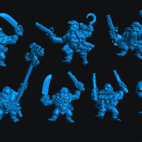 3d File Regiment Of Renown Mercenary Long Drong Slayer Pirates Dwarf