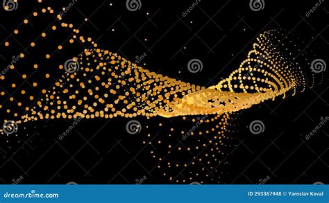 Data Vibrate Pulse Dot Particle Wave Abstract Bulge Hyperbola Sinusoid