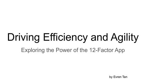 The 12 Factor App Speaker Deck