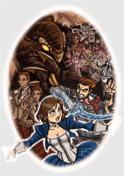 Bioshock Infinite Booker And Elizabeth Fan Art