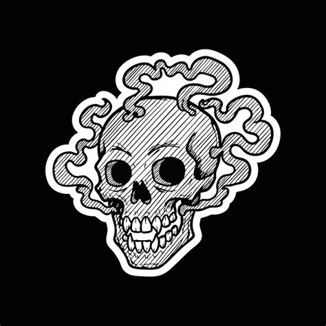 Skull With Rising Smoke Illustration A Macabre Artistic Design 73425203 Vector Art At Vecteezy