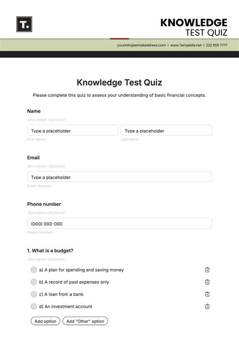 Quiz Templates Edit Online And Download