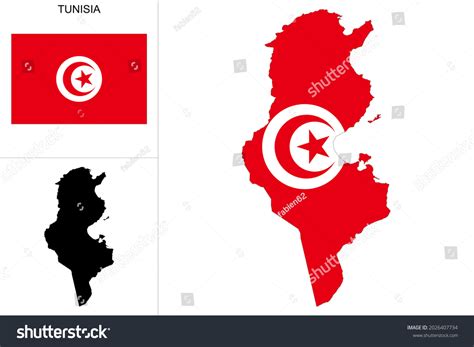 Tunisia Map Flag