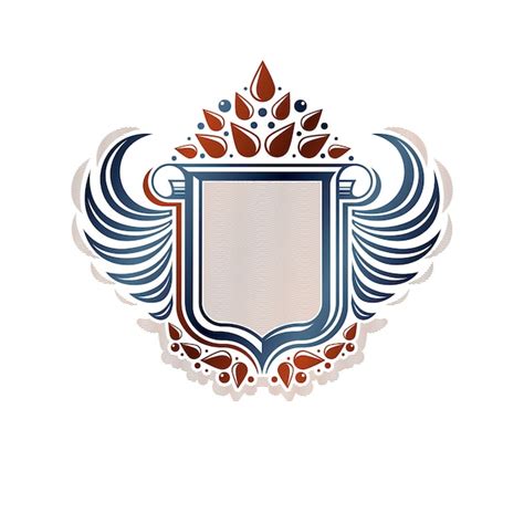 Premium Vector Blank Heraldic Coat Of Arms Decorative Emblem With Copy Space And Cartouche