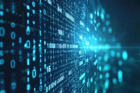 a digital display of binary code and numbers premium ai generated image