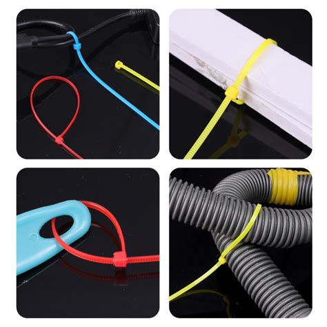 100pcs Plastic Loop Ties Markers Cable Tag Wire Organizer Anti Slip Fastening Loop Fixed Tools
